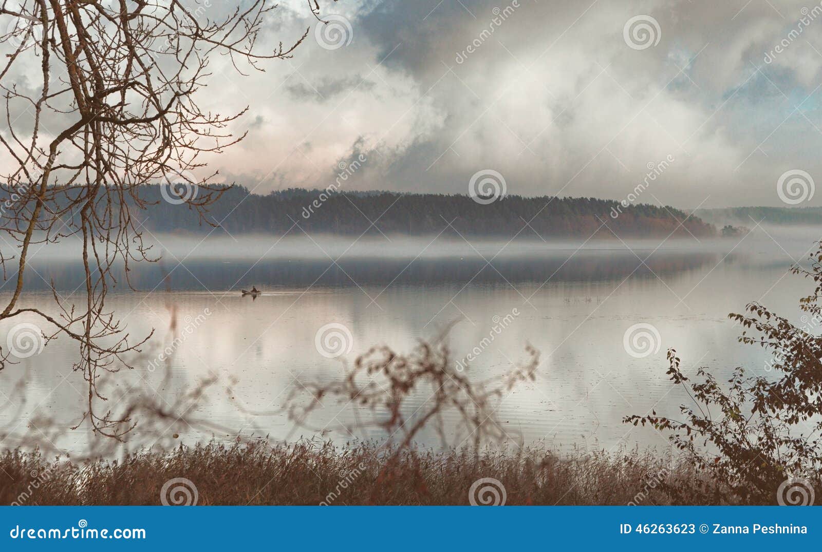 Fog on the River, Water, Lake Stock Image - Image of nature, plant ...