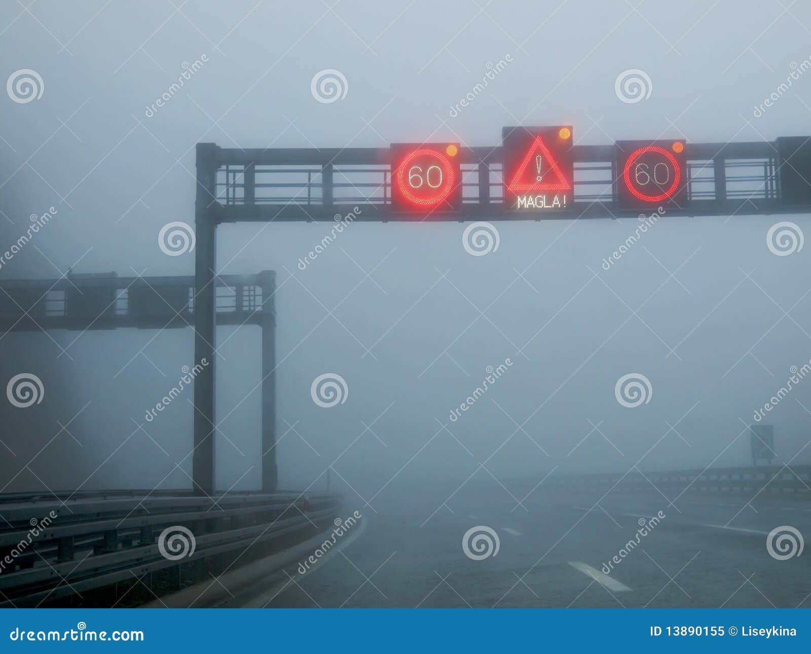 Fog on a road stock image. Image of scenic, line, traffic - 13890155