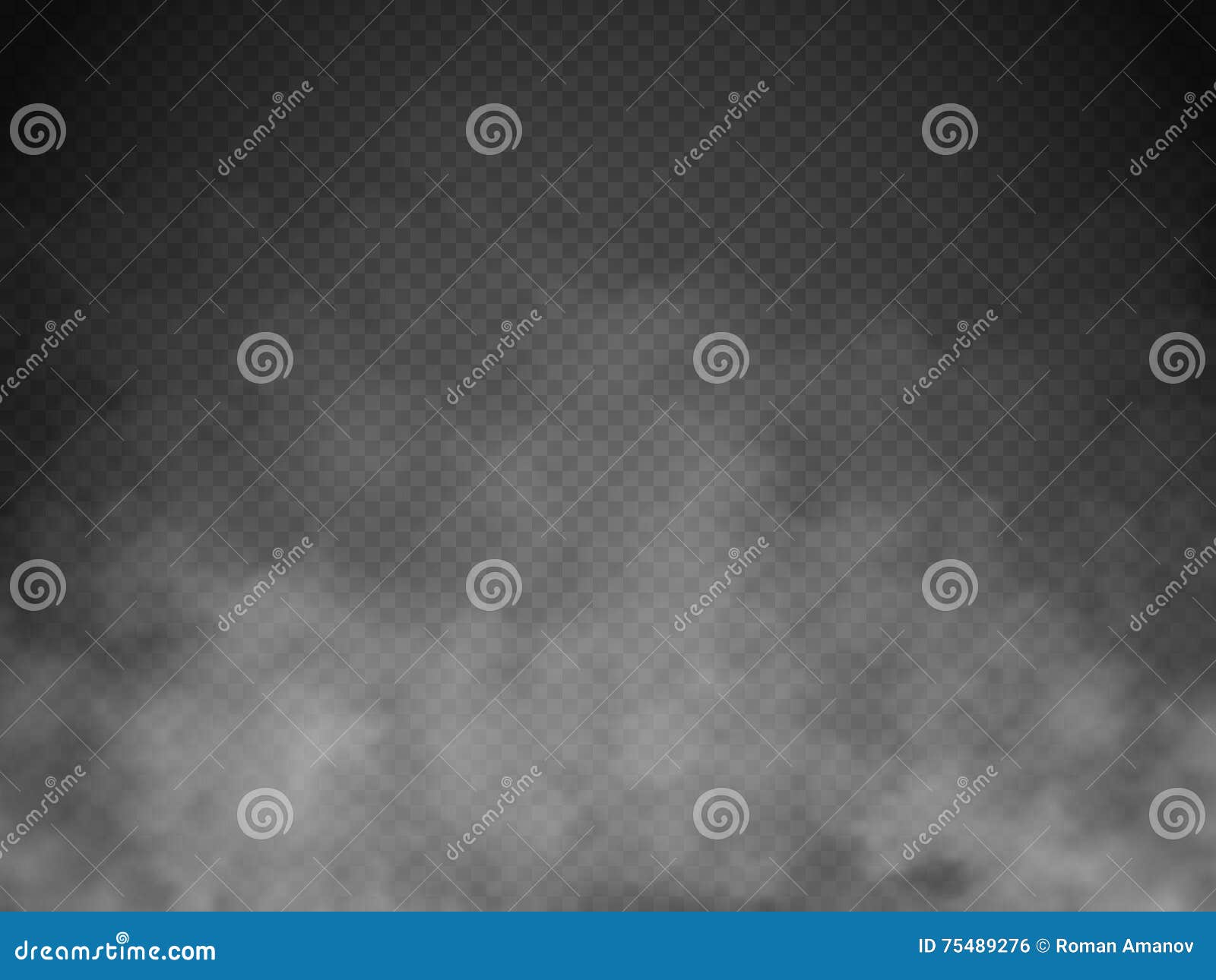 Fog or Smoke Transparent Special Effect. White Cloudiness, Mist or Smog ...