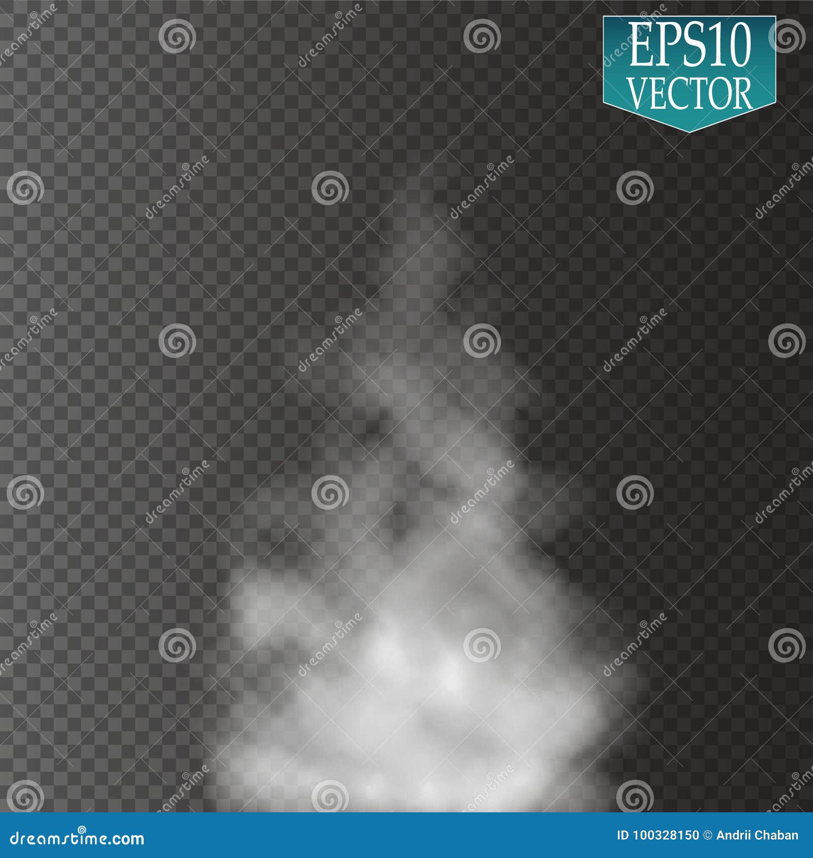 Fog or Smoke Transparent Special Effect. White Vector Cloudiness, Mist ...