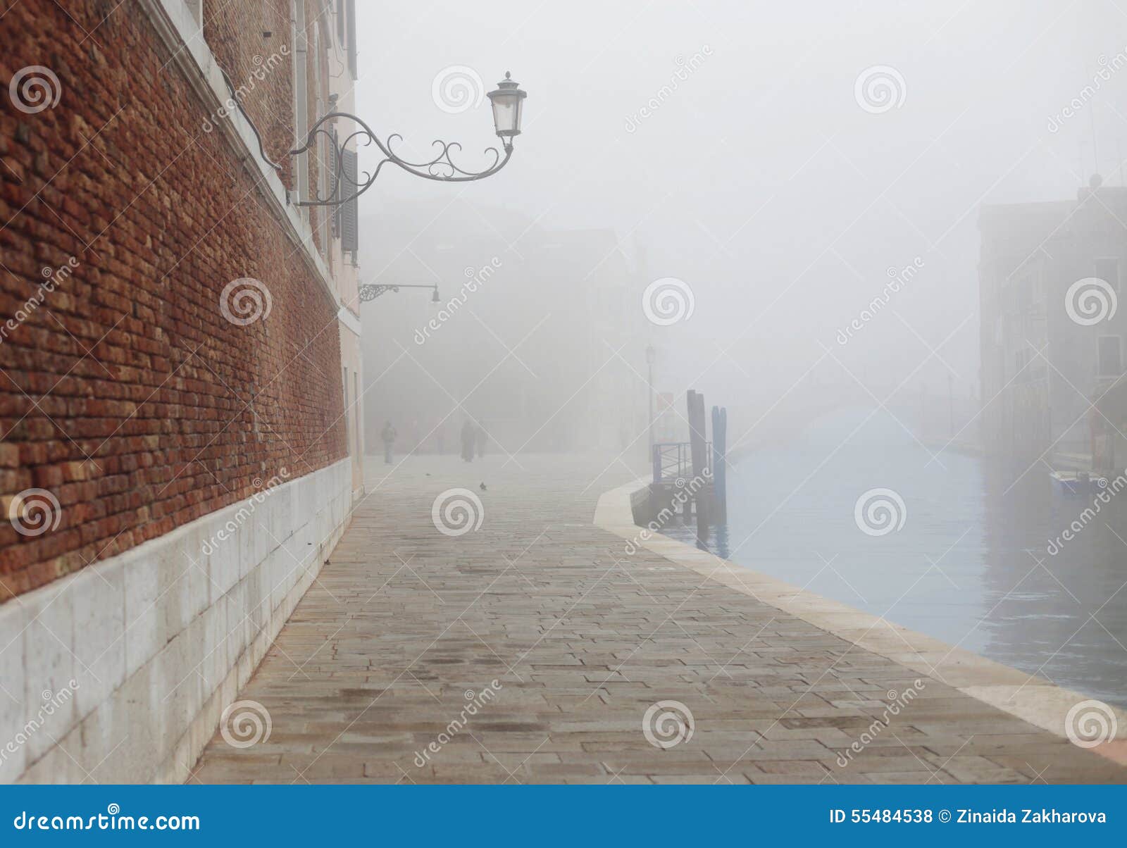 Fog in Venice near Arsenal stock photo. Image of italy - 55484538
