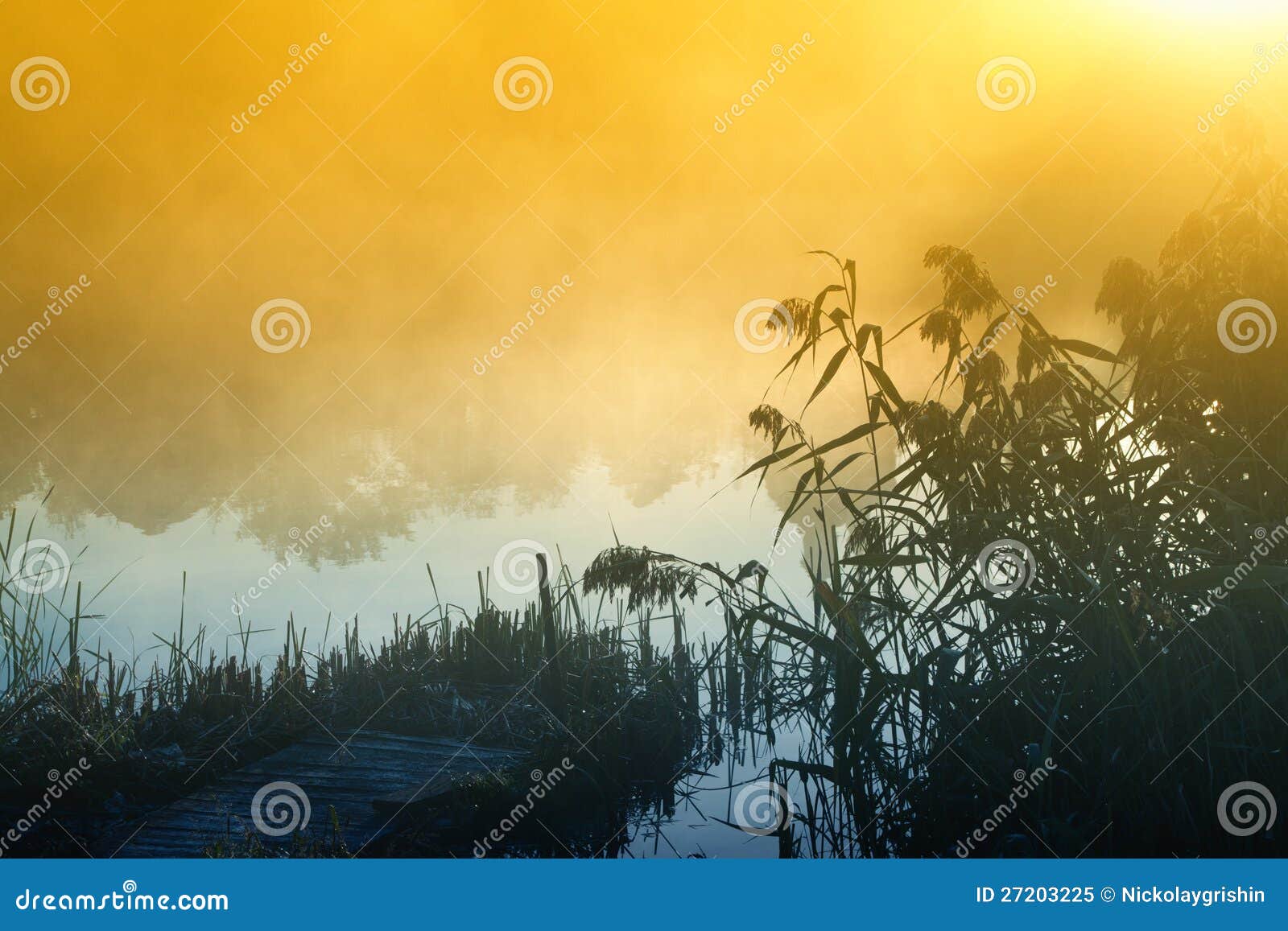 Fog on the Water stock image. Image of jetty, perspective - 27203225