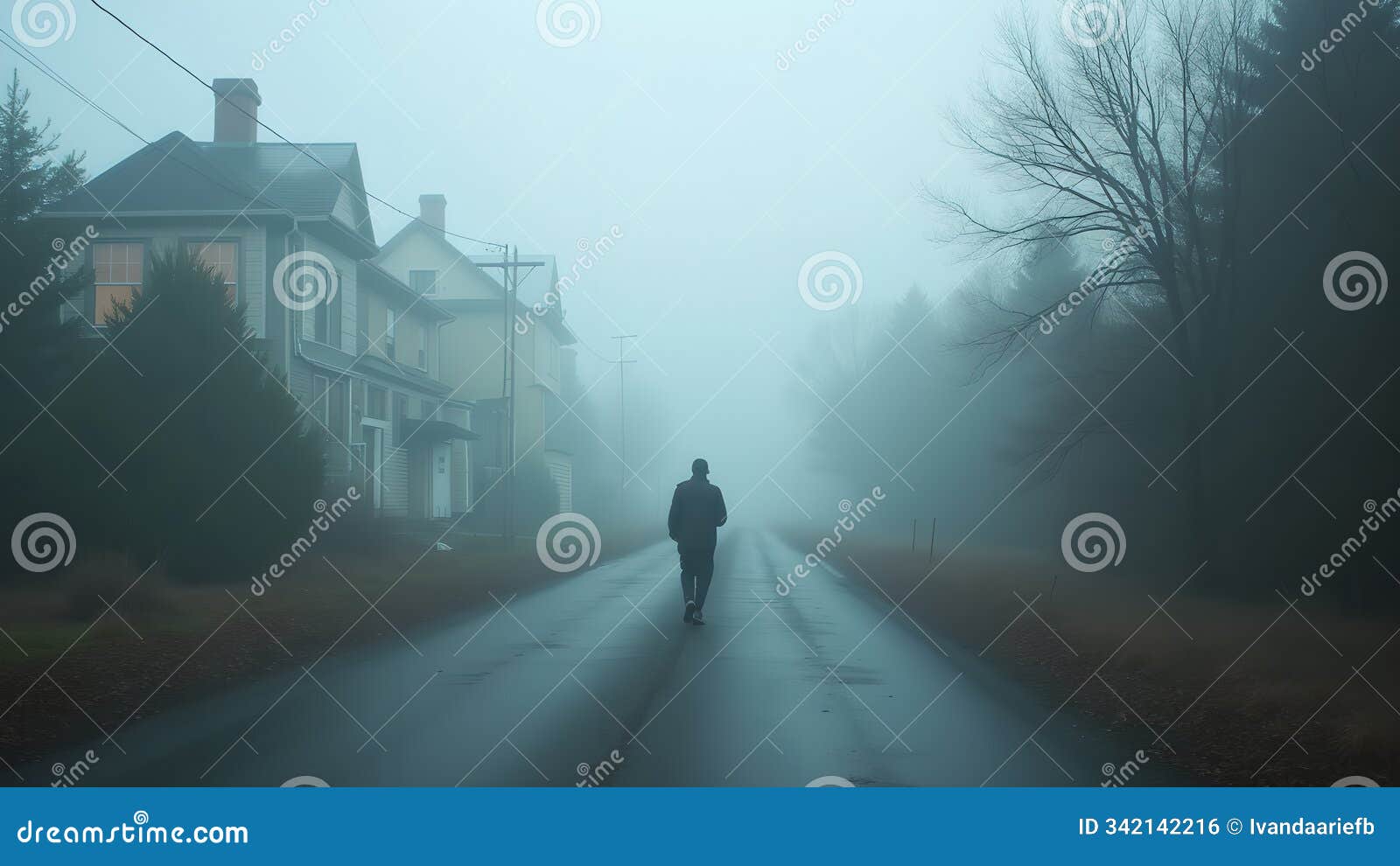 Fog through and Wilderness Environments Ai Generated Stock Illustration ...