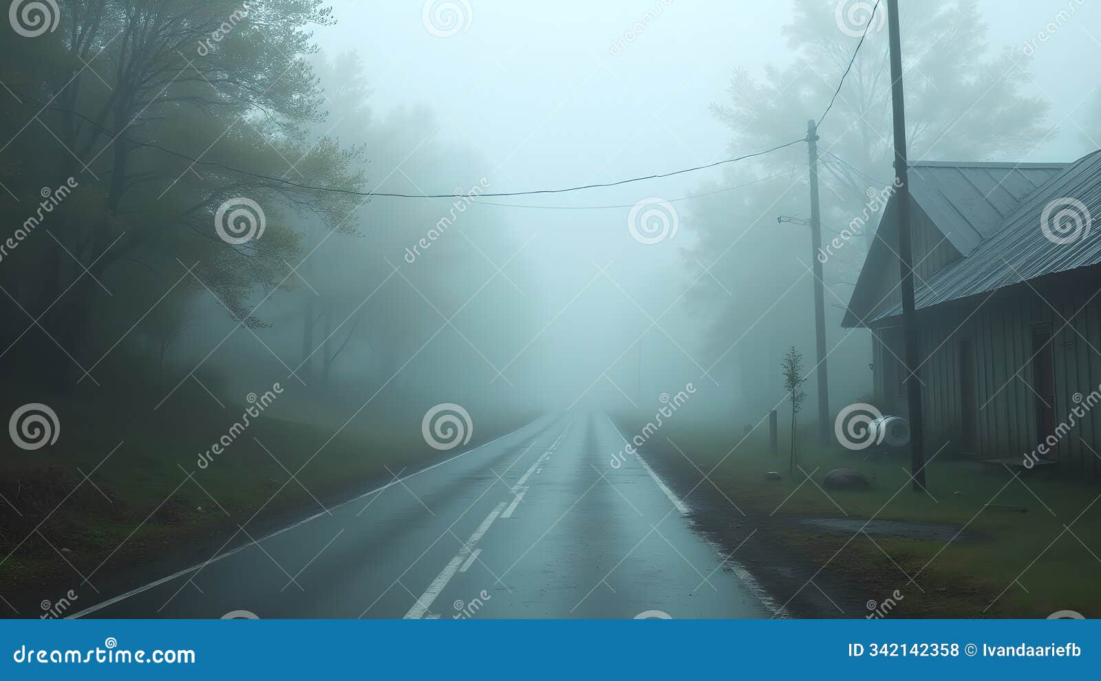 Fog through and Wilderness Environments Ai Generated Stock Illustration ...
