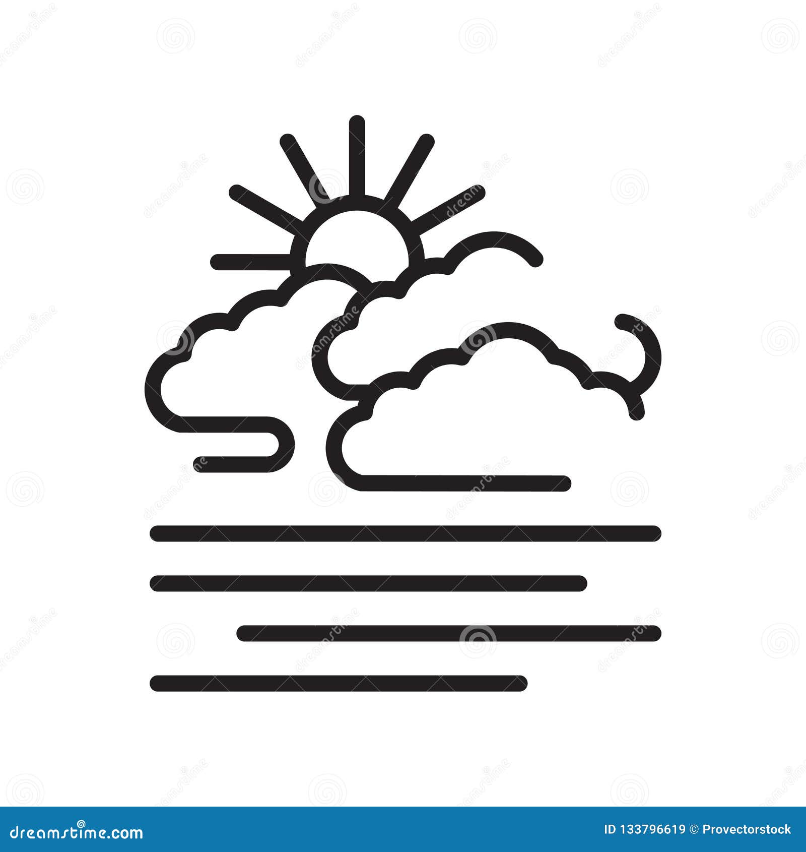 Fogg Icon Vector Isolated on White Background, Fogg Sign Stock Vector ...