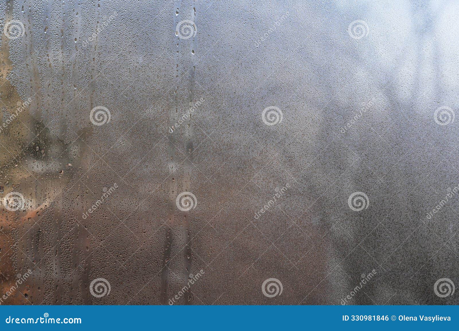 The Fogged Glass of the Plastic Window. Background Stock Photo - Image ...