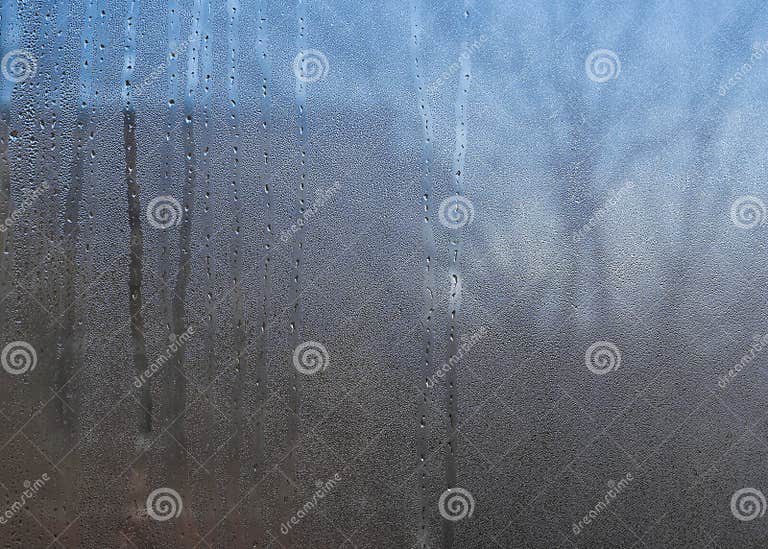 The Fogged Glass of the Plastic Window. Stock Photo - Image of rippled ...