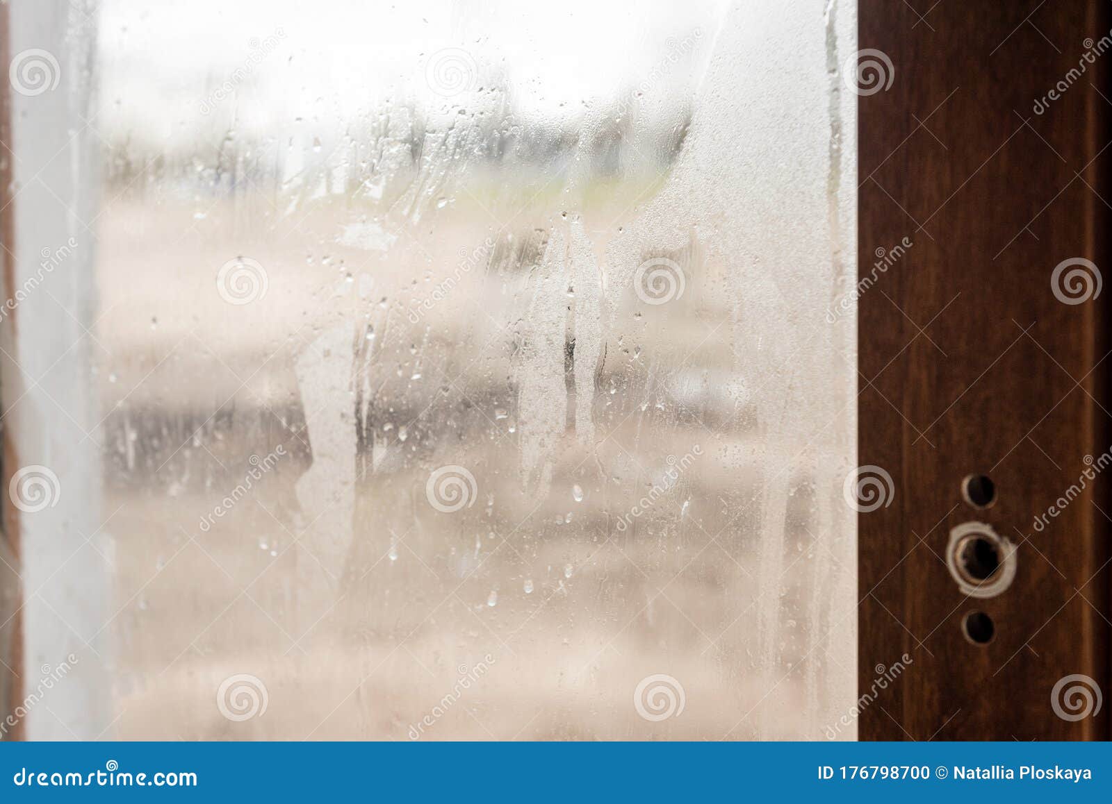 Fogged Glass on Window Inside Stock Photo - Image of steam, liquid ...