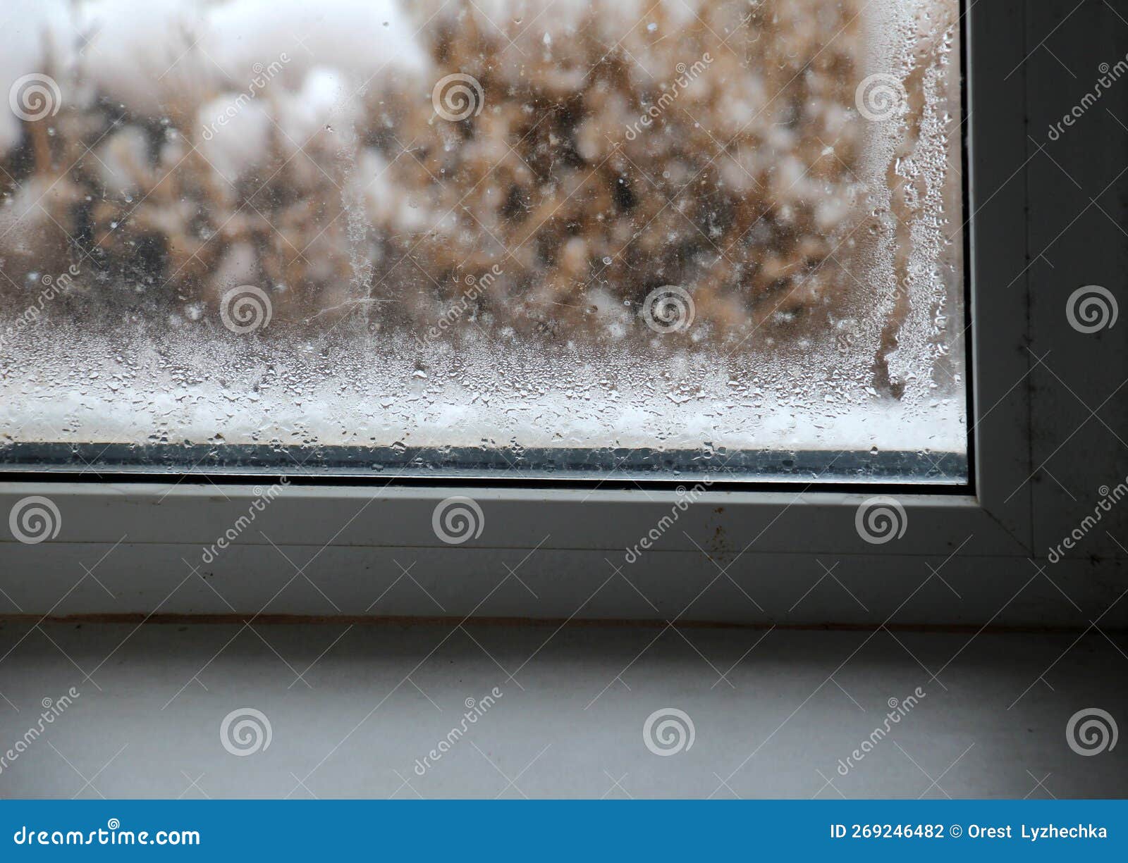 Fogging of a Metal Plastic Window Stock Photo - Image of shiny, pattern ...