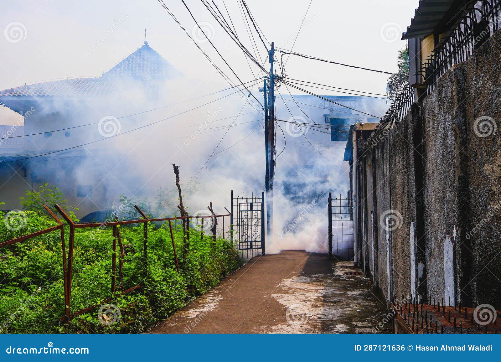 Fogging process stock photo. Image of objects, environment - 287121636