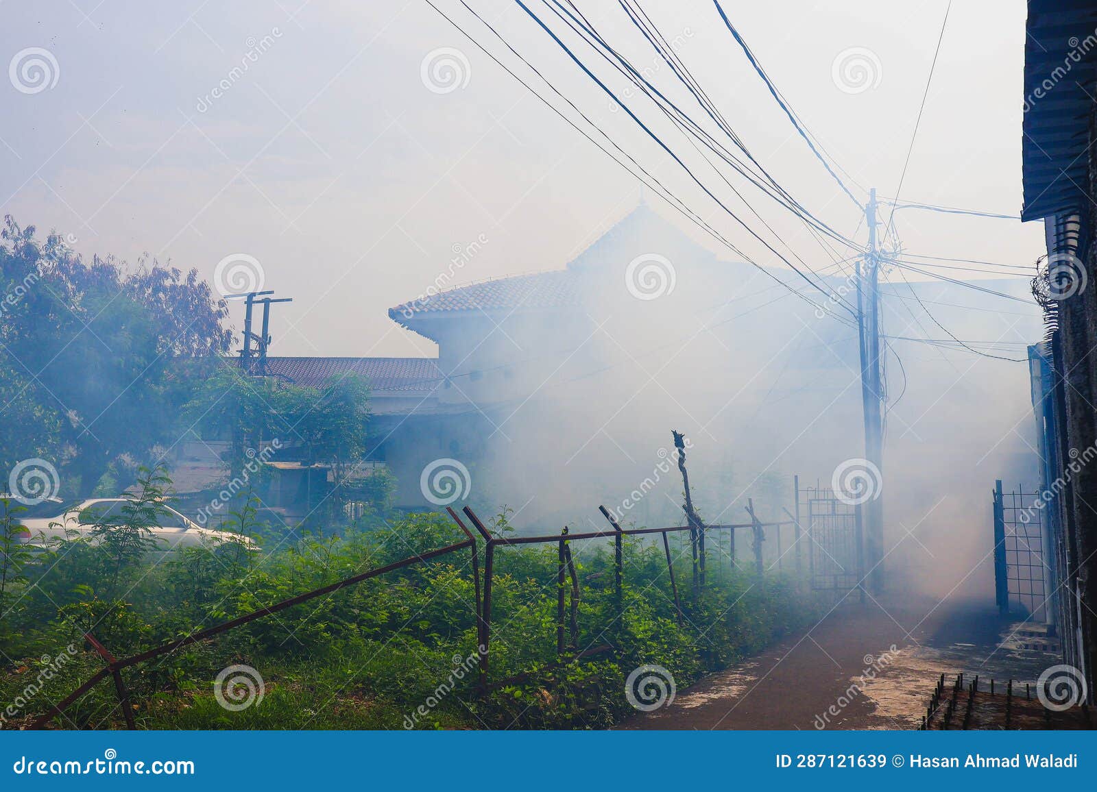 Fogging process stock image. Image of smoke, abstract - 287121639