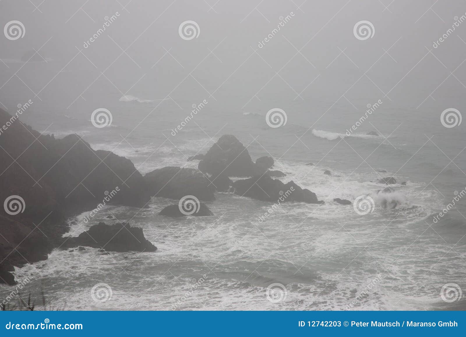 Foggy Coastline stock image. Image of mist, ocean, billows - 12742203