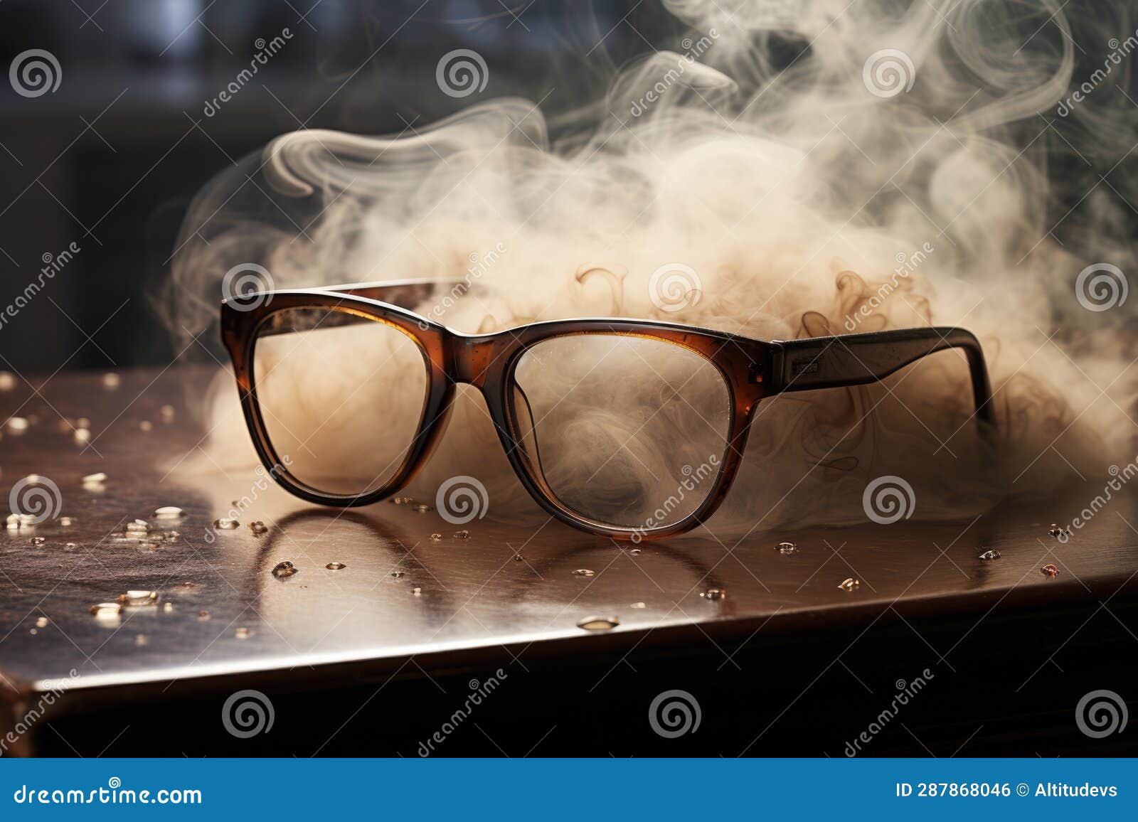 Foggy Eyeglasses Cleared Using An Anti Fog Spray Stock Illustration Illustration Of Cleared