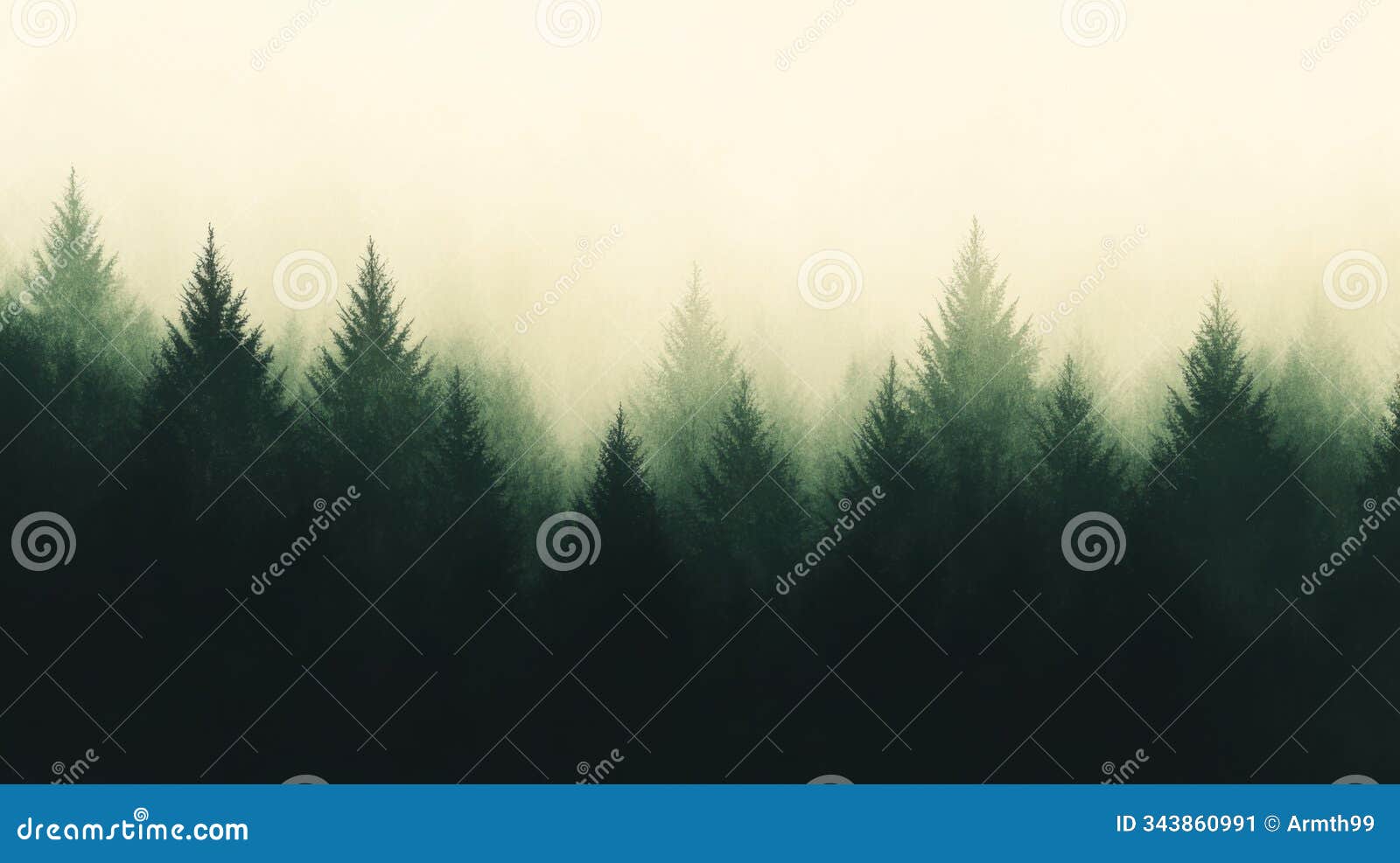 Foggy Forest Background. Vector Illustration for Your Graphic Design ...
