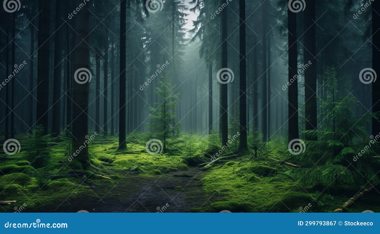 Tranquil Forest Landscapes: Captivating Art by Dimitry Roulland Stock ...