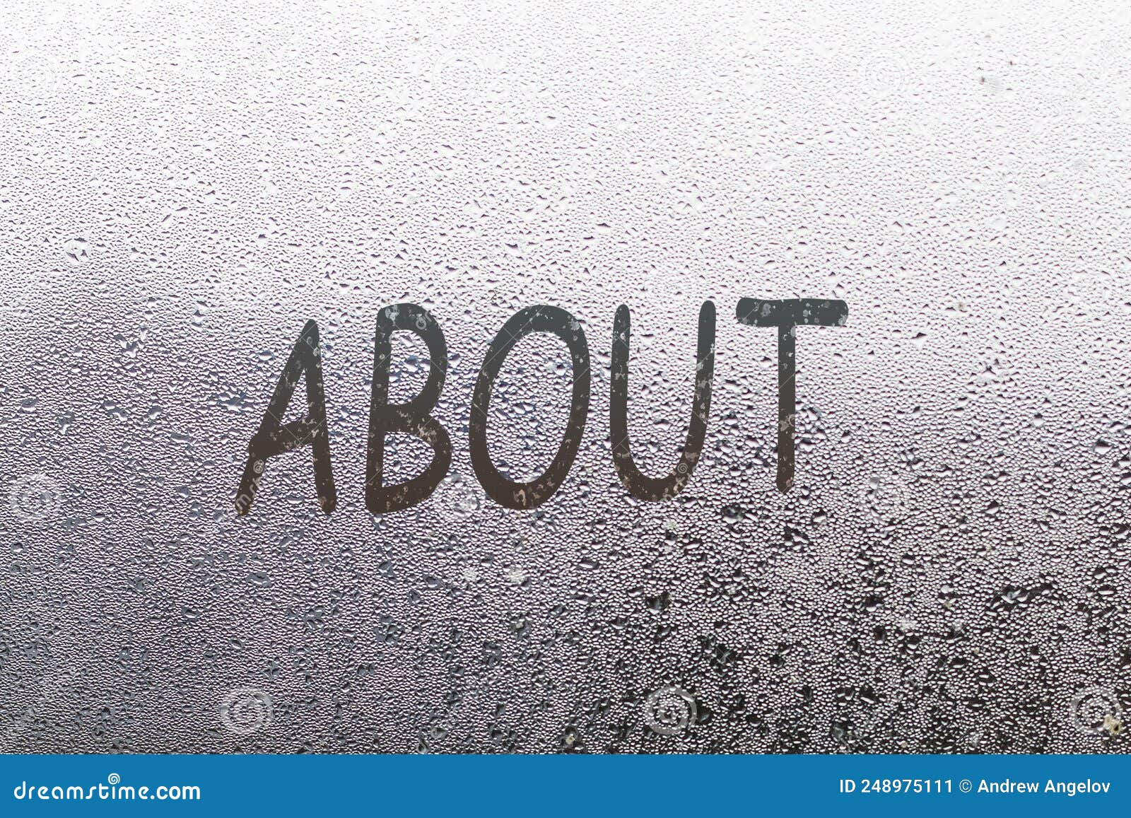 Foggy Glass on Window with Written Finger Word about Stock Image ...