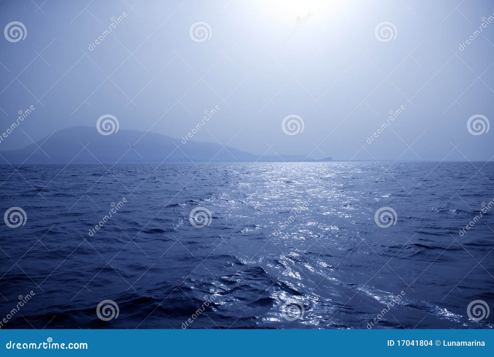 Foggy Mediterranean Morning on the Sea Stock Photo - Image of abstract ...