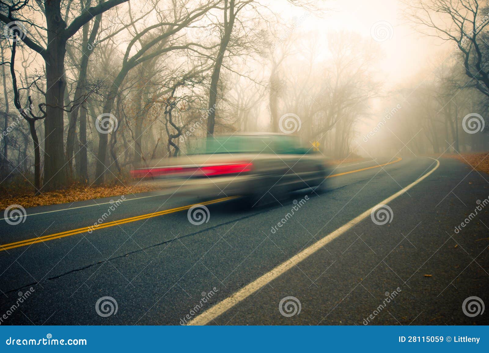 Foggy Morning Drive stock image. Image of drive, motion - 28115059