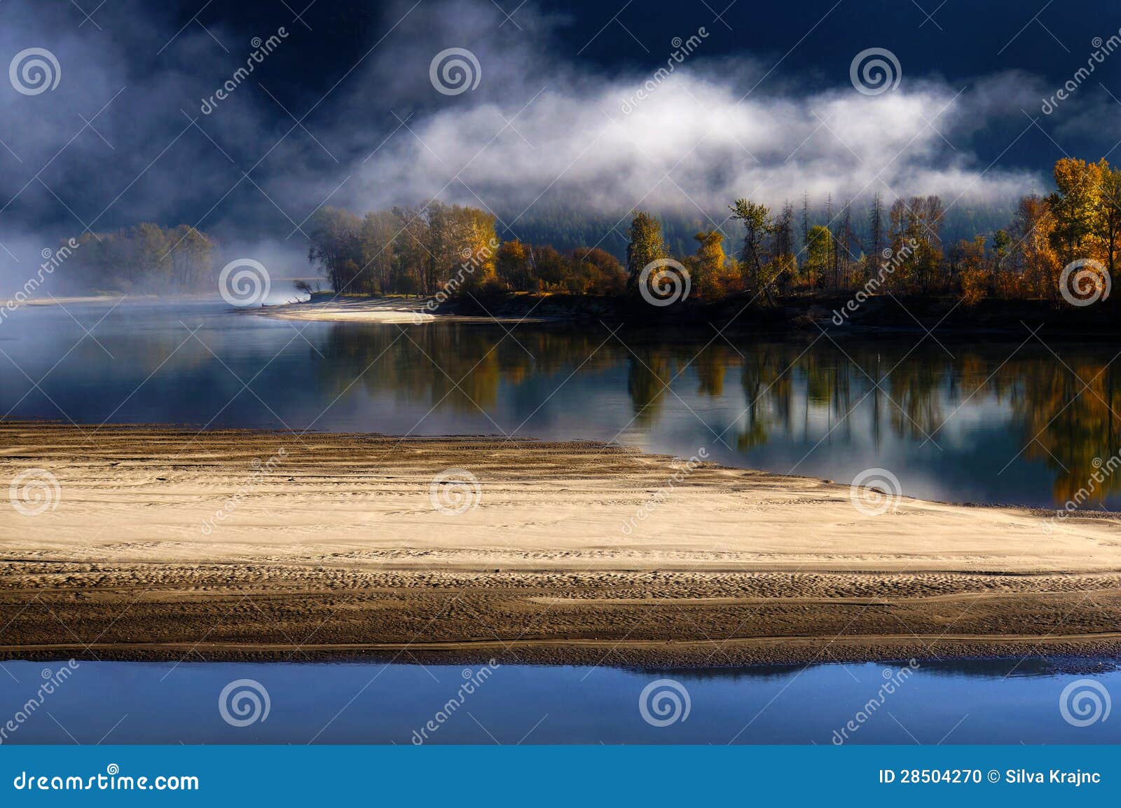Foggy North Thompson River, British Columbia Stock Photo - Image of ...