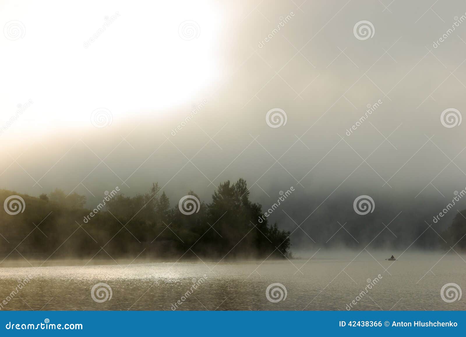 Foggy river stock photo. Image of outdoors, lake, clouds - 42438366