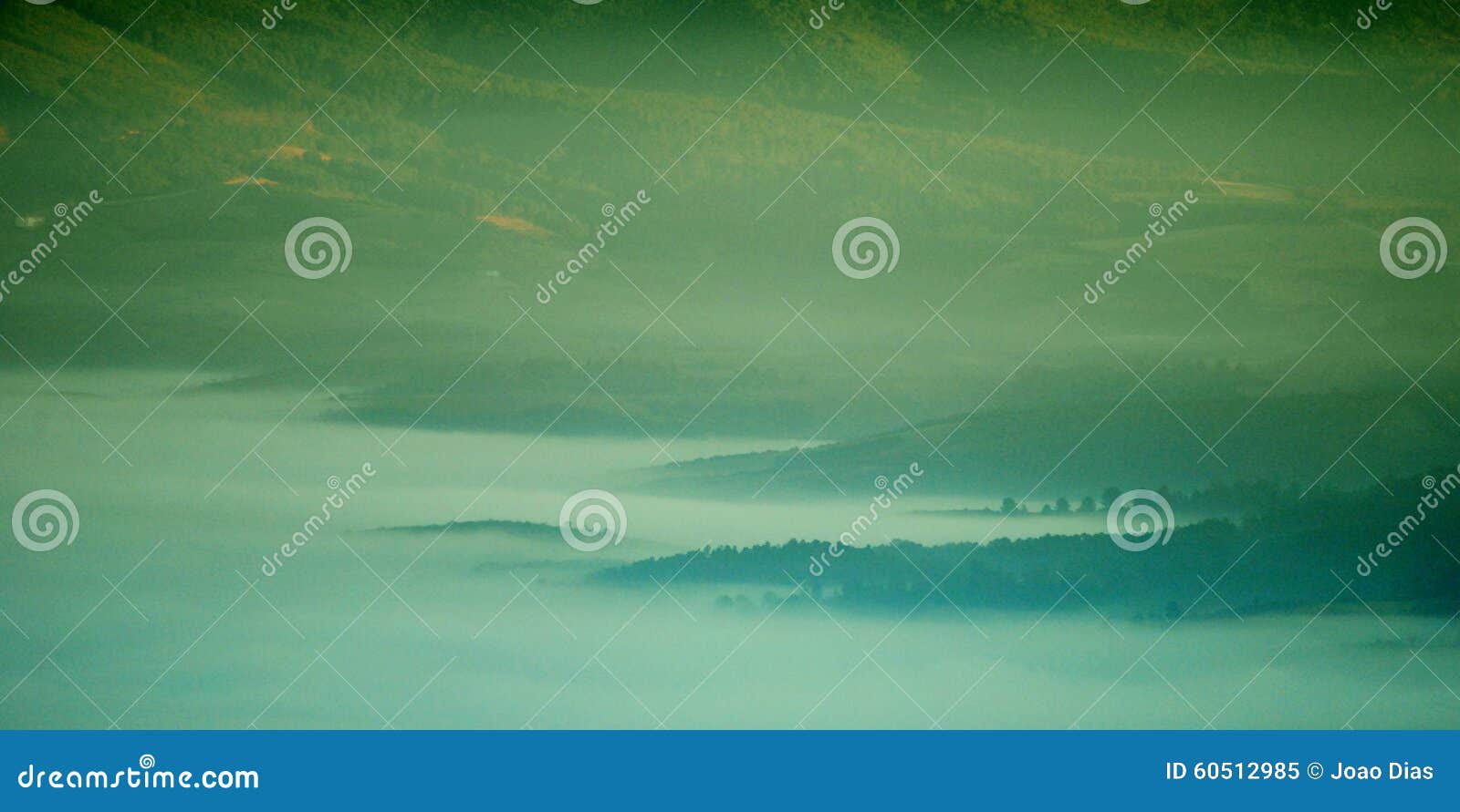 A Foggy Sea stock image. Image of green, cloudy, foggy - 60512985