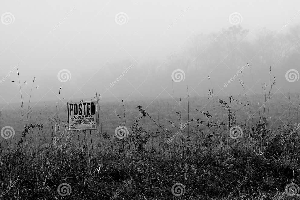 Foggy sign stock photo. Image of weeds, outdoors, posted - 17125184