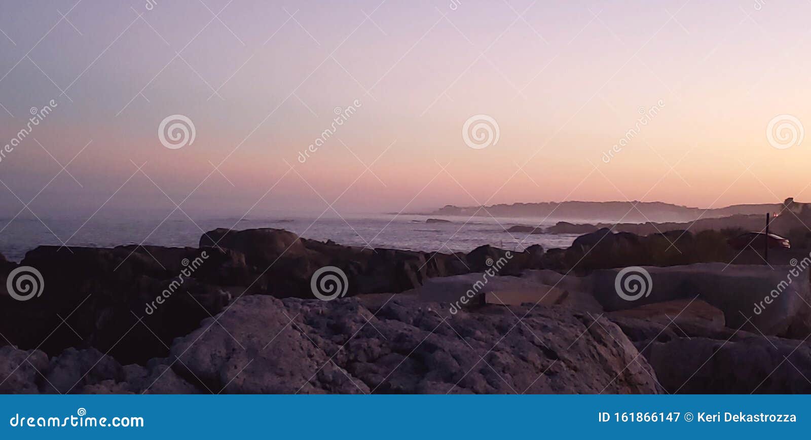 Foggy Sunrise Over the Ocean Stock Image - Image of foggy, rocks: 161866147