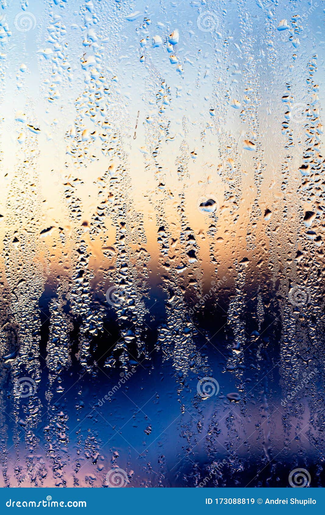 A Foggy Window at Sunset As an Abstract Background Stock Image - Image ...