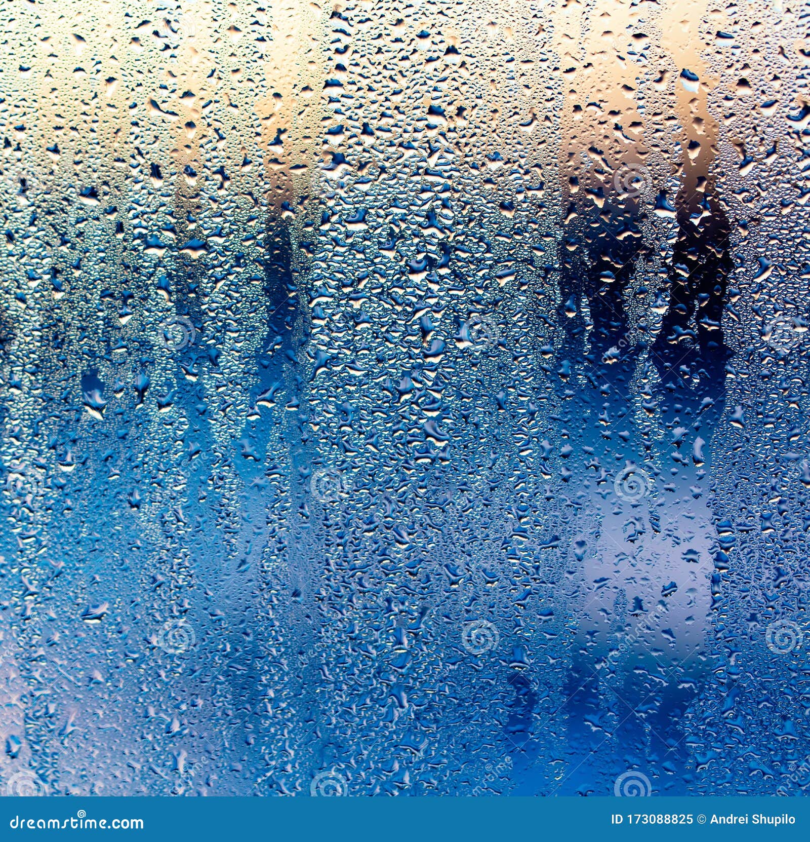 A Foggy Window at Sunset As an Abstract Background Stock Image - Image ...