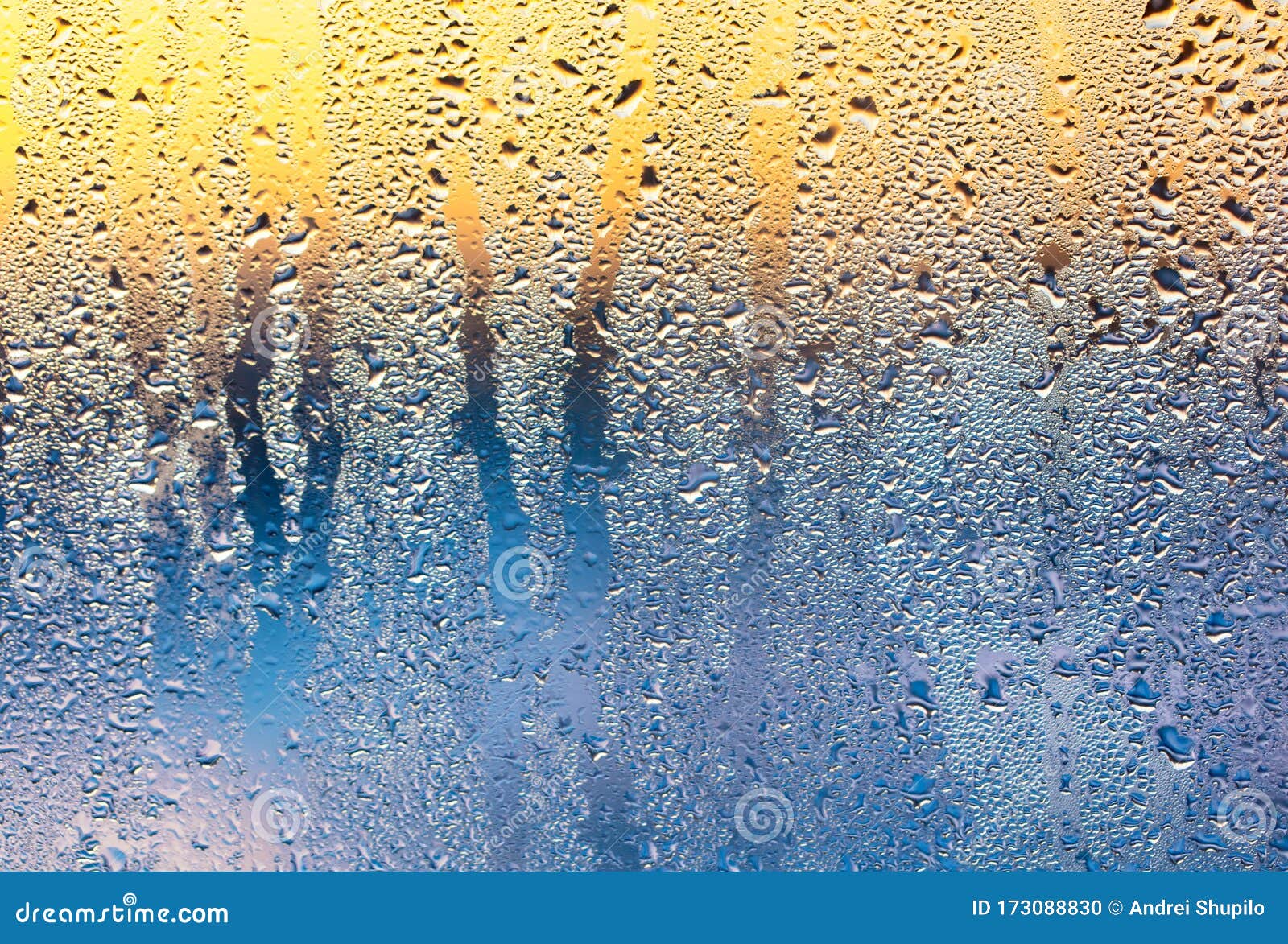 A Foggy Window at Sunset As an Abstract Background Stock Photo - Image ...