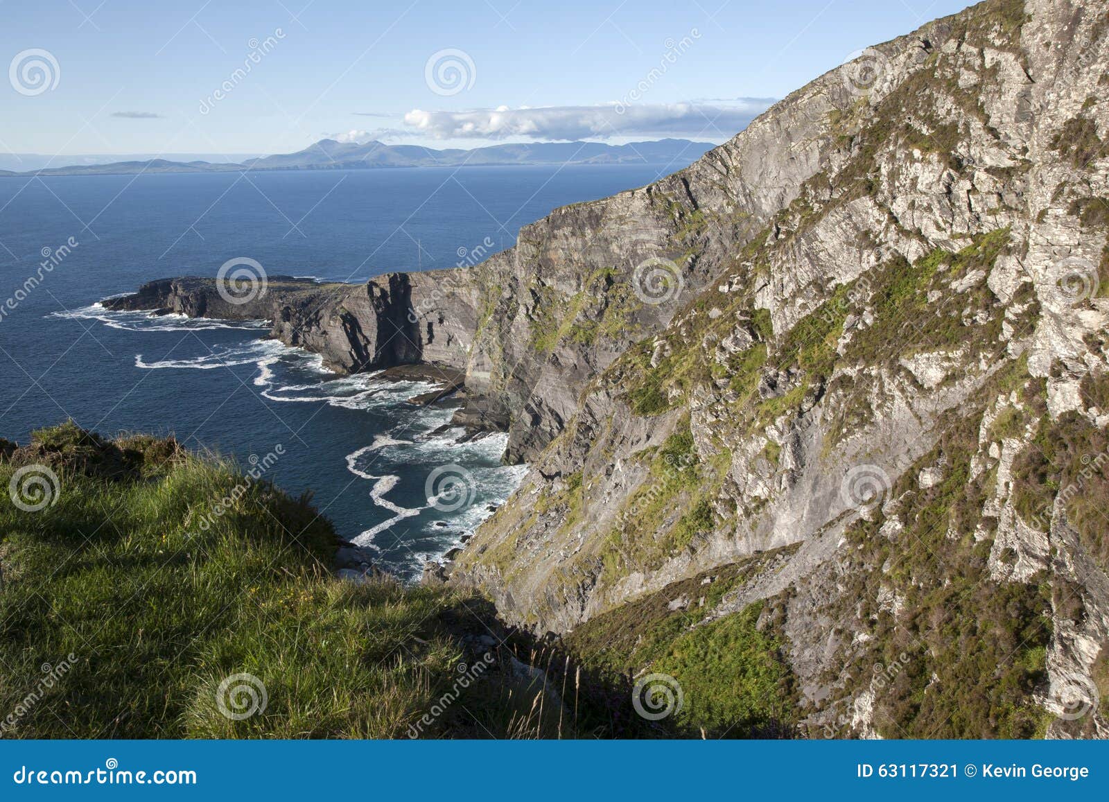 Fogher Cliff; Valentia Island Stock Image - Image of coast, landscape ...