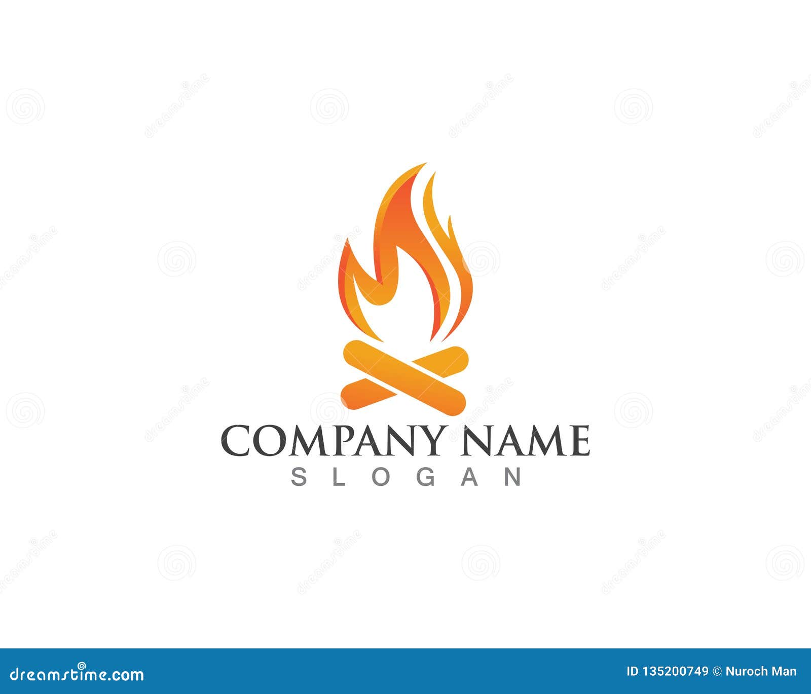 Fogo Logo Design da chama ilustração do vetor. Ilustração de imagem ...