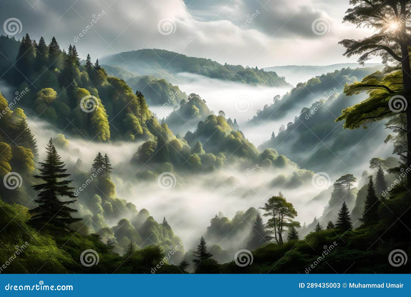 FOGY BACKGROUND in MOUNTAINS GENERATED by AI TOOL Stock Illustration ...