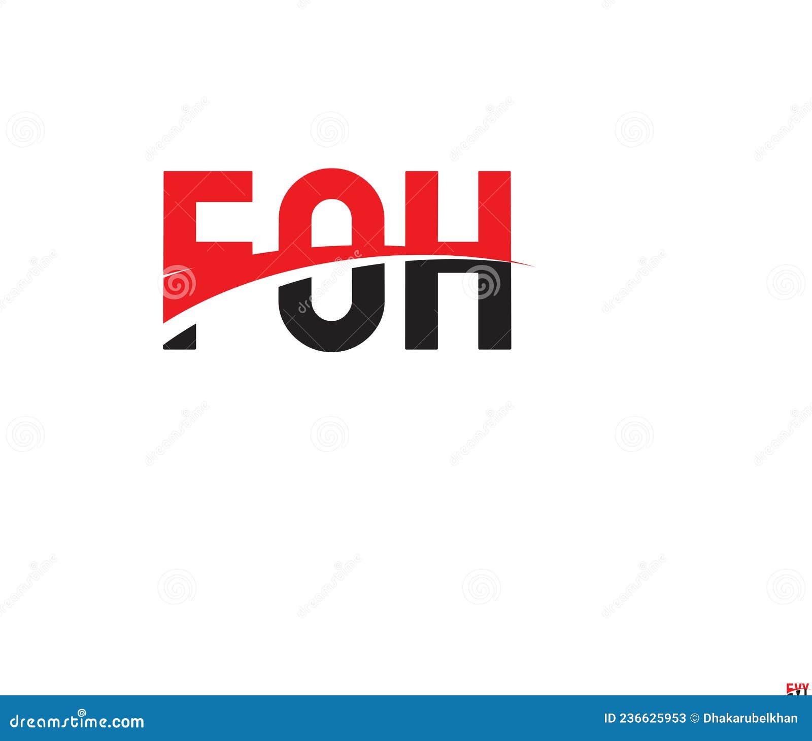 FOH Letter Initial Logo Design Vector Illustration Stock Vector ...