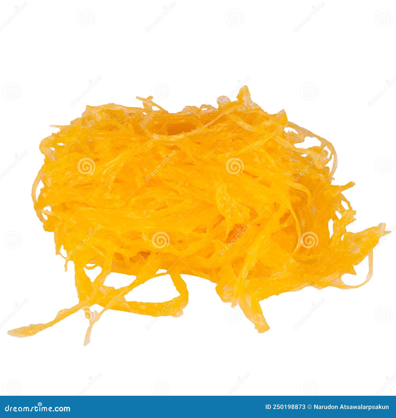 Foi Thong Isolated on White Background Stock Image - Image of cook ...