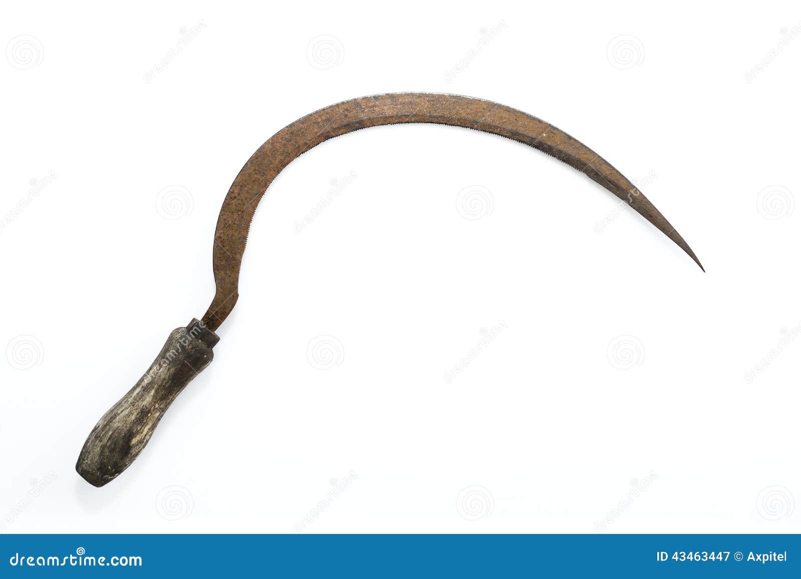 Foice velha isolada imagem de stock. Imagem de rural - 43463447