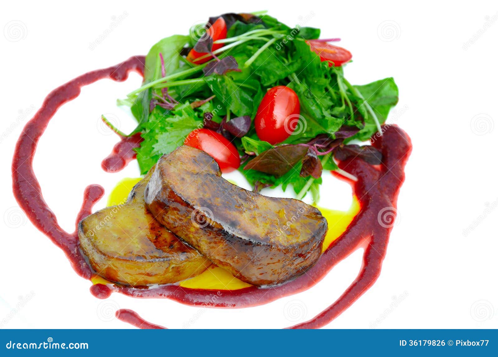 Foie gras salad stock photo. Image of fuagra, france - 36179826