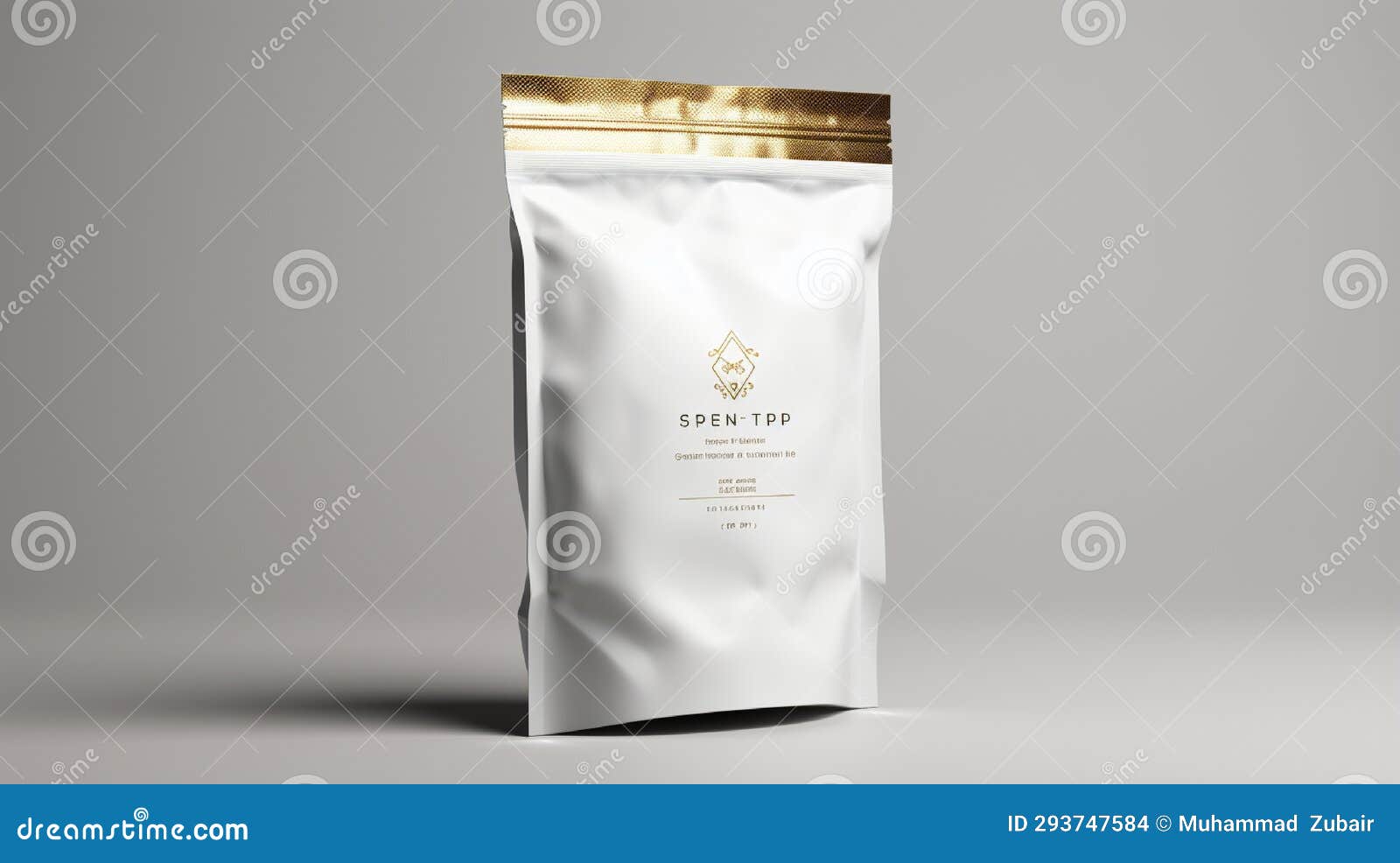 Foil Package Hanging Mockup Isolated Generated by AI Tool. Stock ...