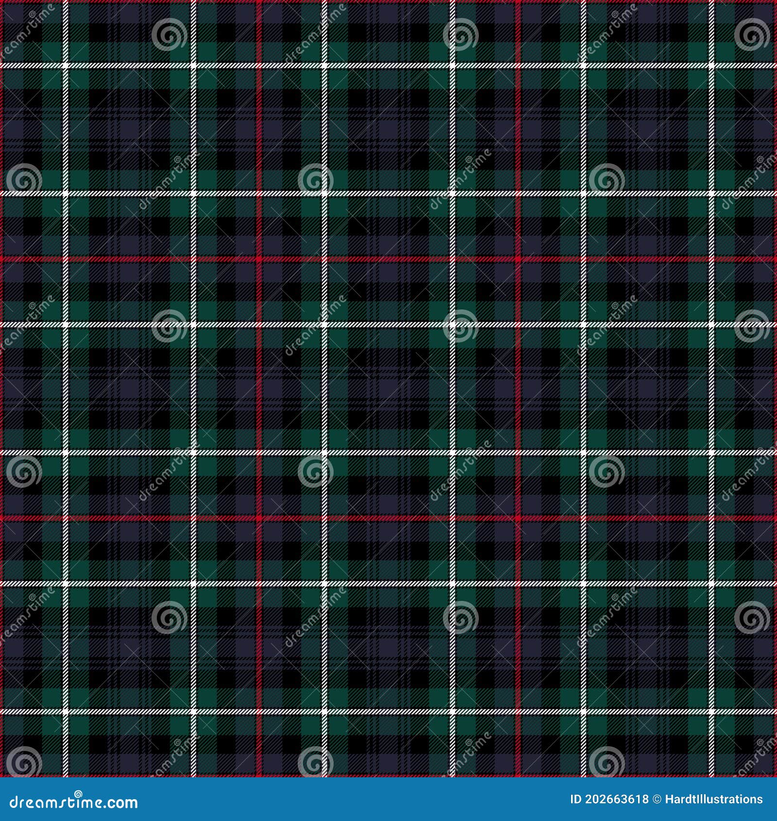 MacKenzie Modern Tartan Seamless Pattern Stock Illustration ...