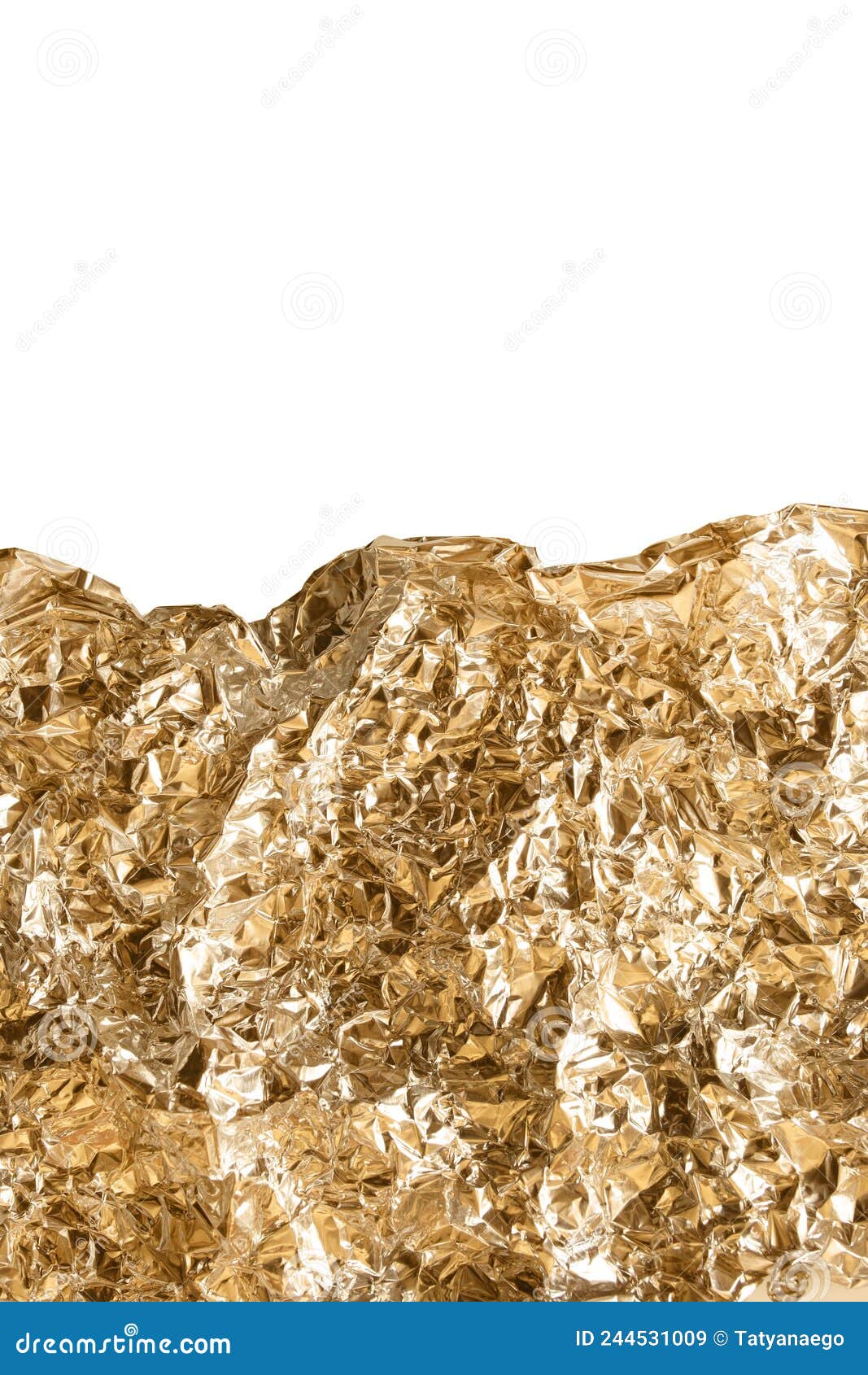 Foil torn on white stock image. Image of wrap, torn - 244531009