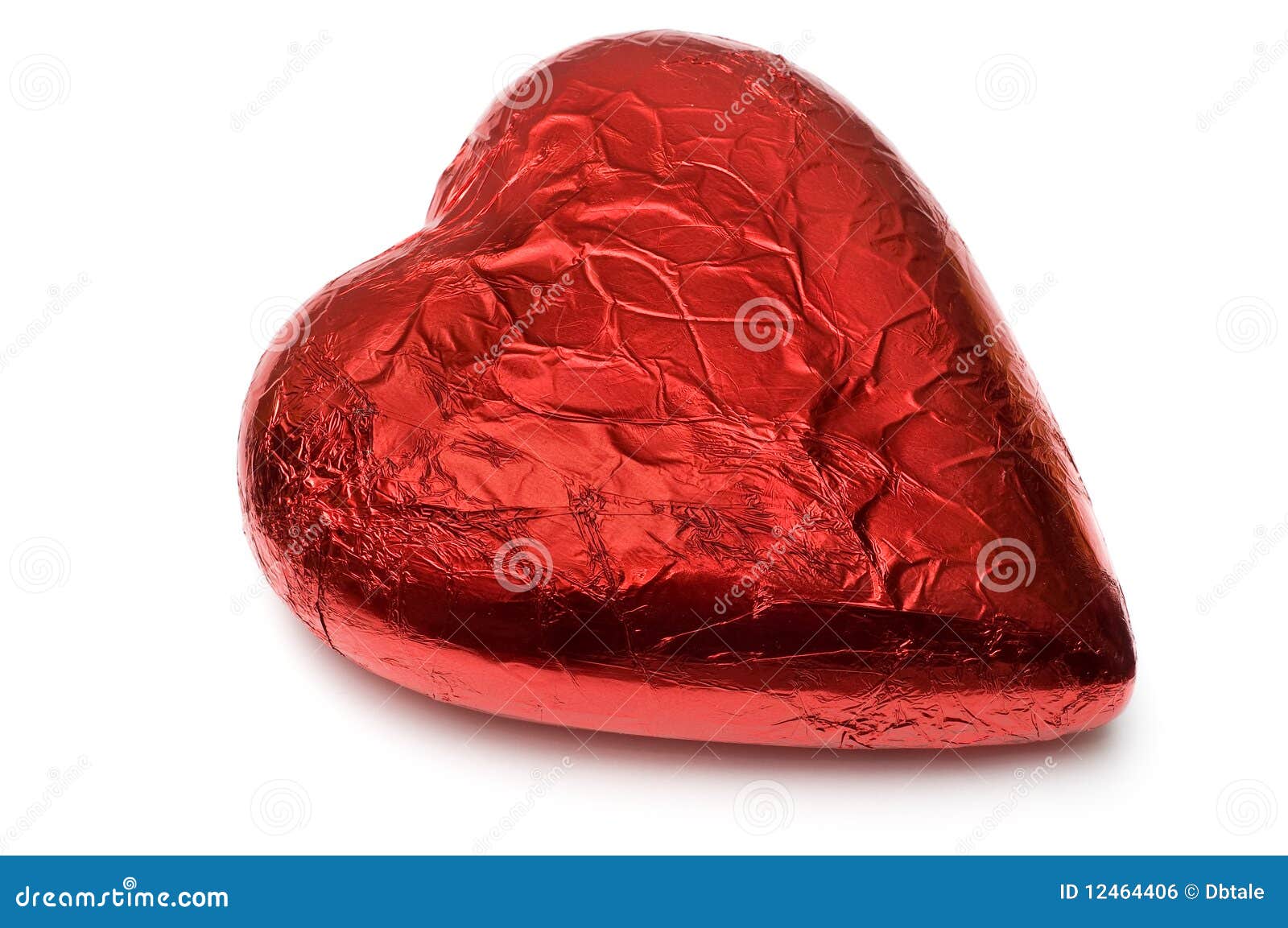 Foil Wrapped Red Chocolate Heart Stock Photo - Image of metallic ...