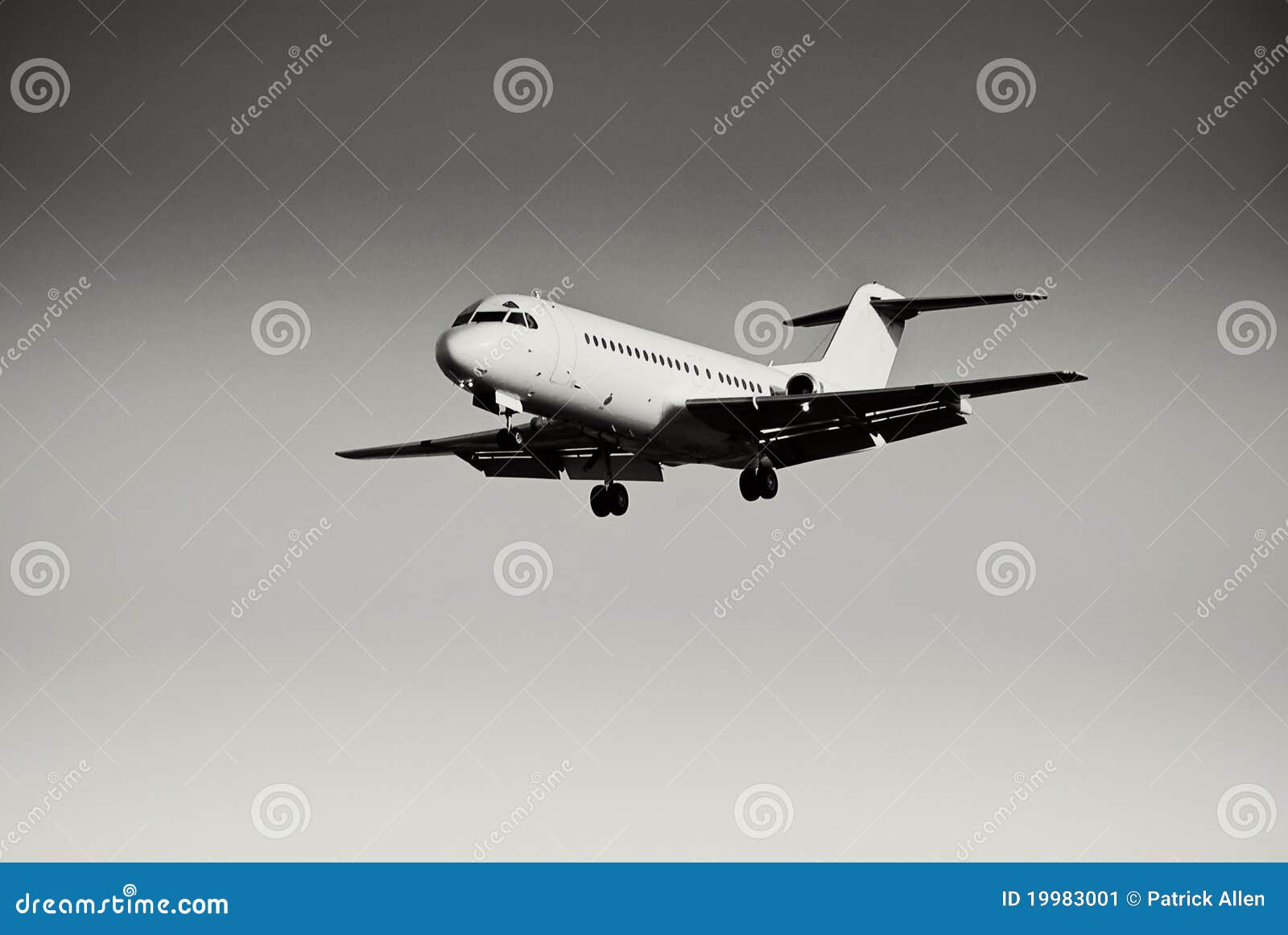 Fokker F28-4000 Fellowship stock image. Image of airplane - 19983001