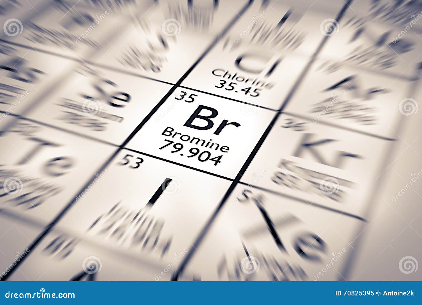 Fokus Auf Brom-chemischem Element Stockbild - Bild von mendeleev ...