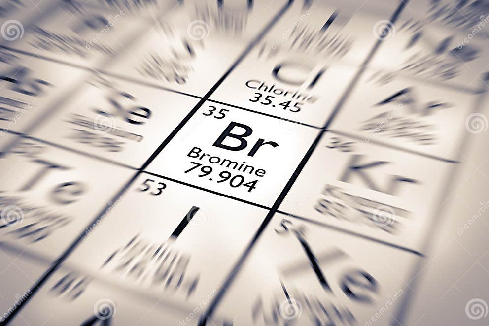 Fokus Auf Brom-chemischem Element Stockbild - Bild von mendeleev ...