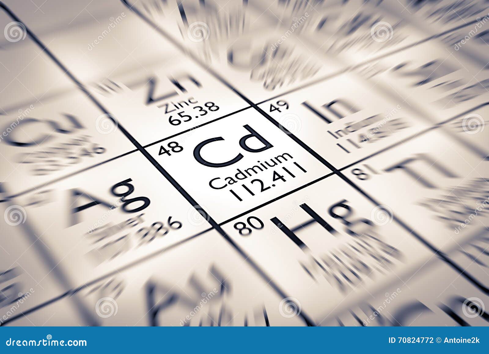 Fokus Auf Kadmium-chemischem Element Stockfoto - Bild von atome ...