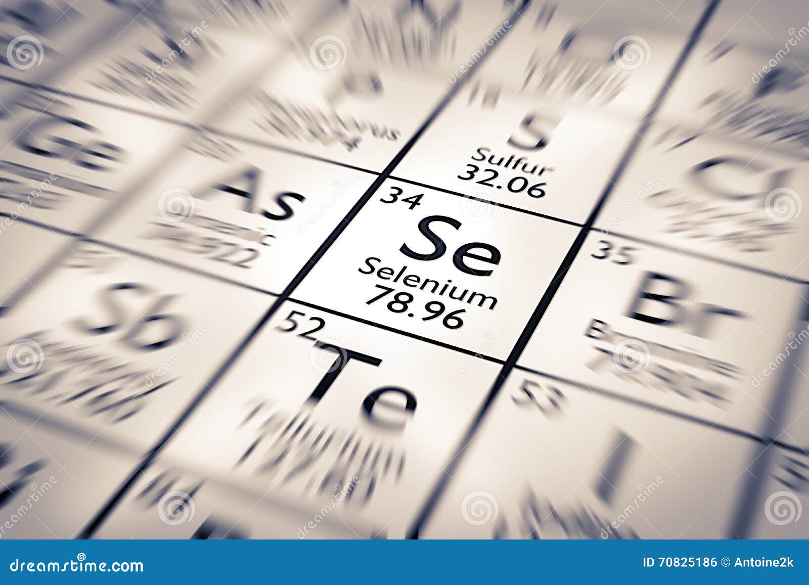 Fokus Auf Selen-chemischem Element Stockfoto - Bild von system, gewicht ...