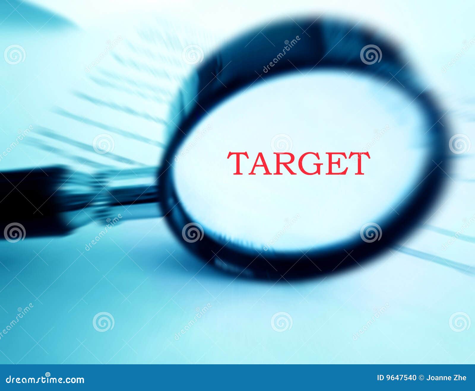 Fokus auf Ziel stockfoto. Bild von methodisch, blau, konzepte - 9647540