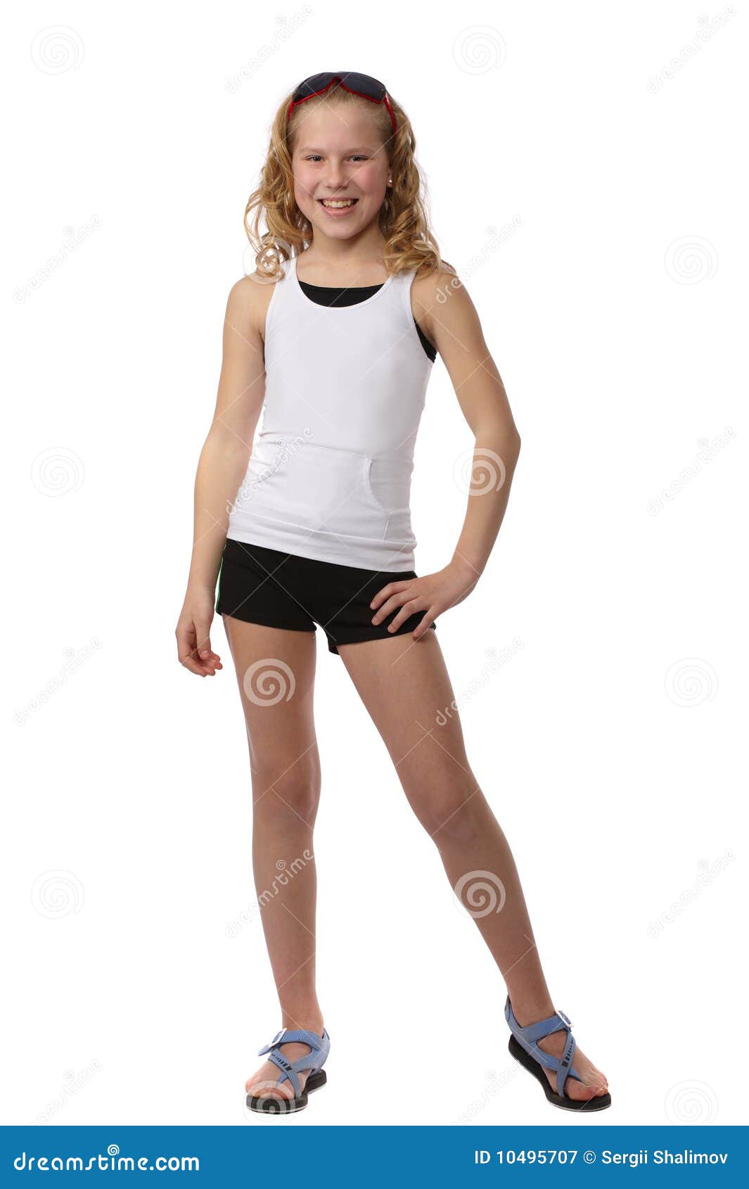 Folâtre la fille image stock. Image du espiègle, cheveu - 10495707