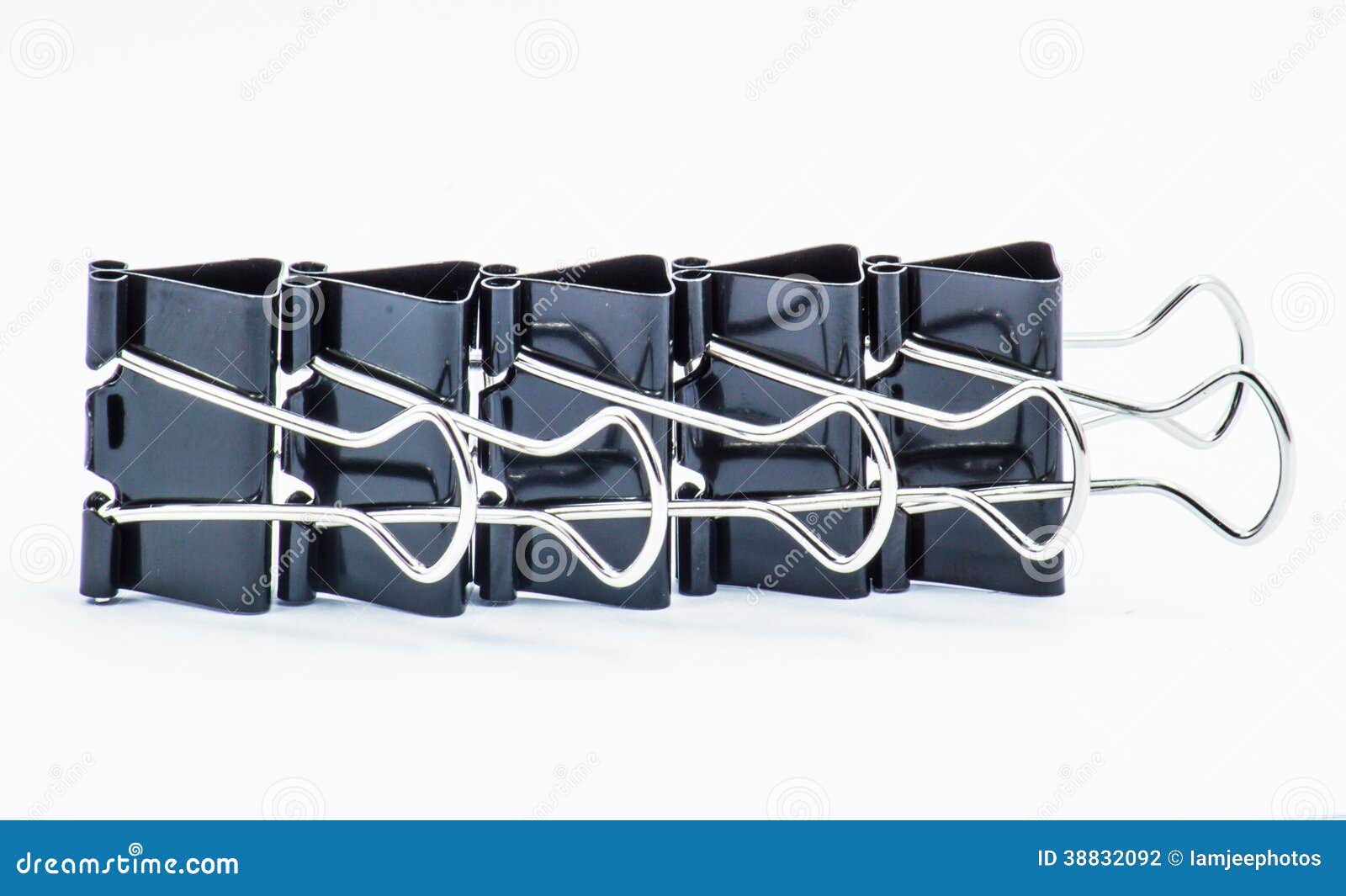 Fold Back Clips stock photo. Image of isolated, metallic - 38832092