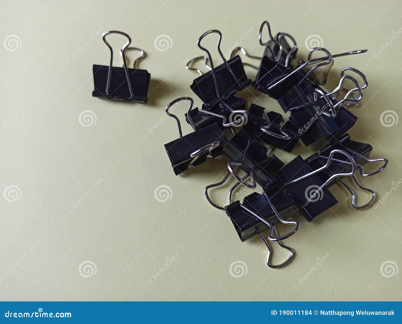 Fold back clips stock photo. Image of paper, black, back - 190011184